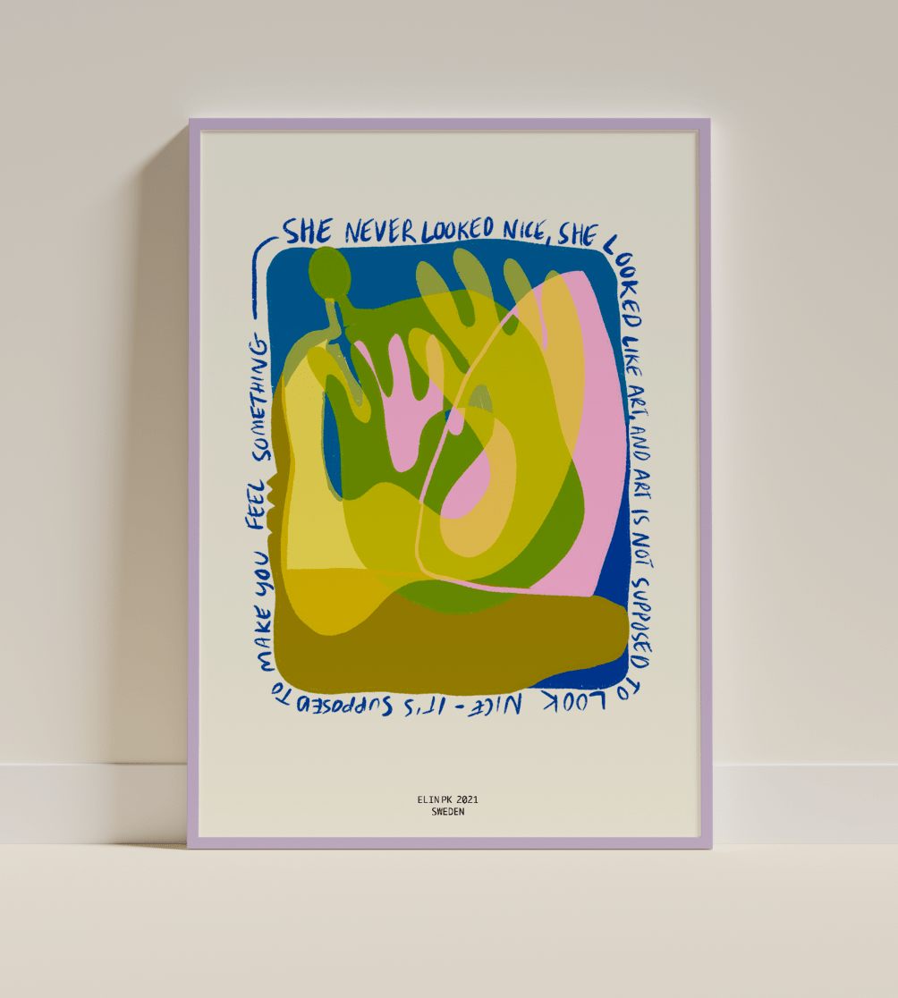 Elin PK "She looked like art" Poster - Elin PK